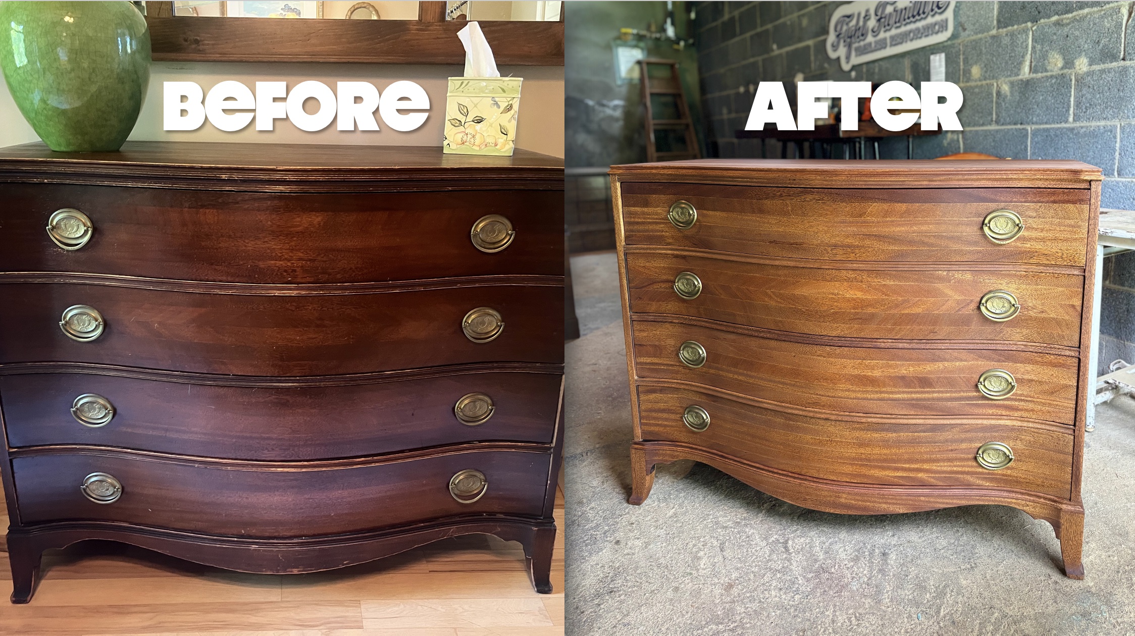 How to Refinish (and Modernize) a 1950s Mahogany Dresser
